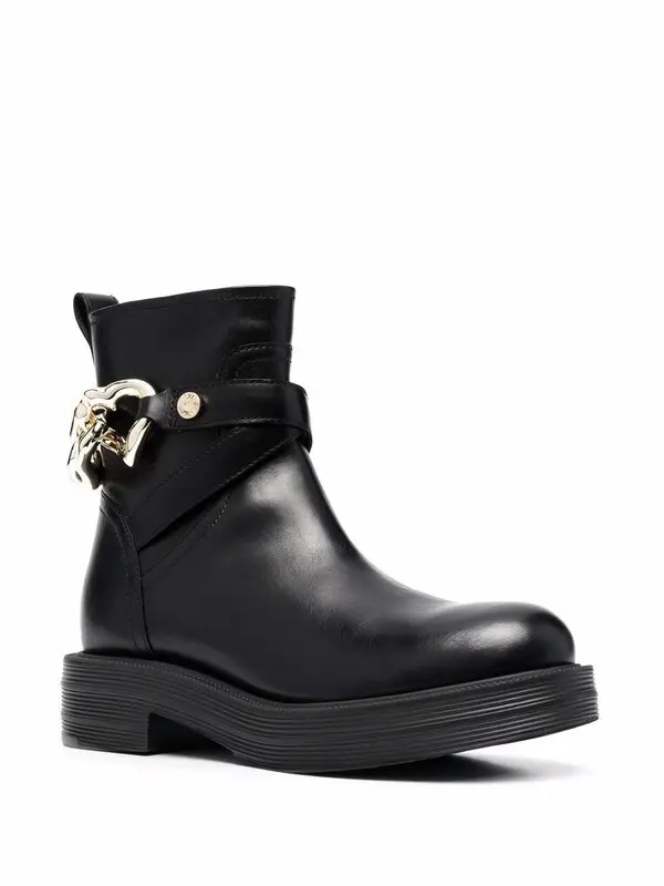 Moschino Heart-charm Ankle Boots