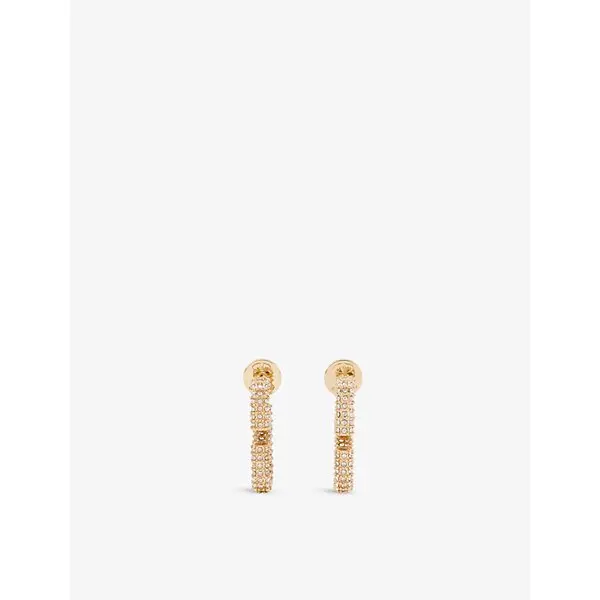 Valentino Garavani Vlogo Rhinestone Earrings - Gold