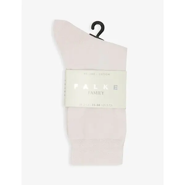 Falke Family Brand-print Cotton-blend Knitted Socks - 8458 Light Pink