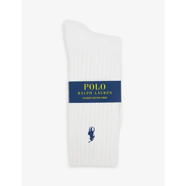 Polo Ralph Lauren Logo-embroidered Socks - White