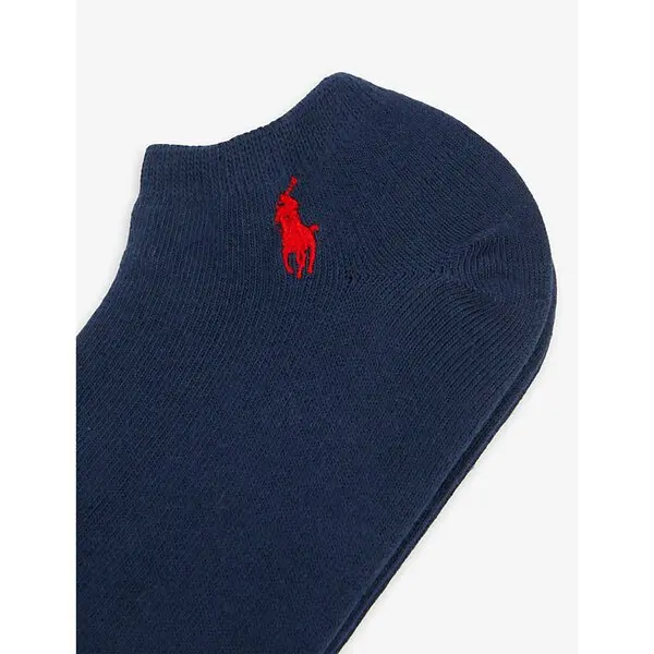 Polo Ralph Lauren Pack Of Three Cotton-blend Socks - Navy