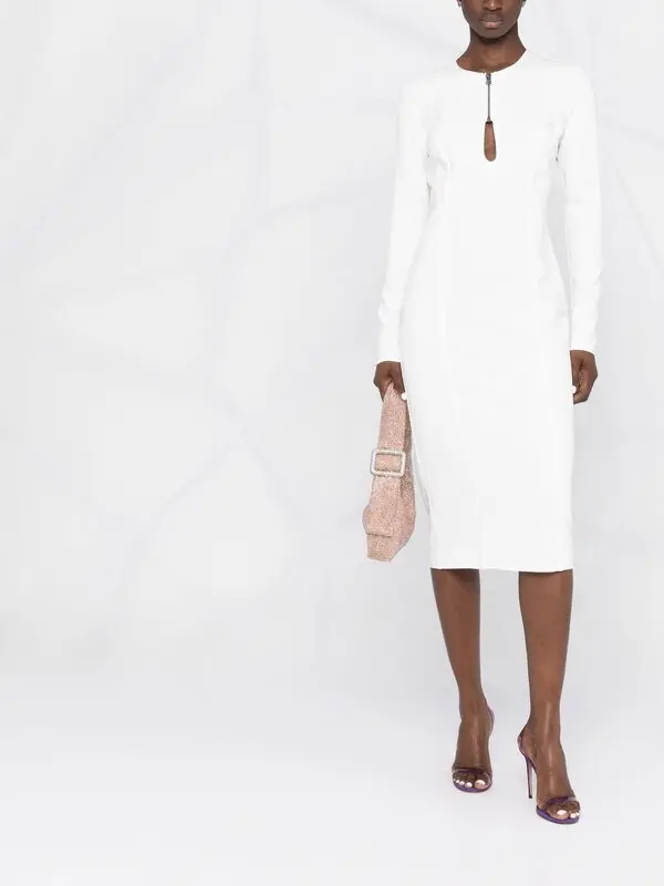 TOM FORD Keyhole Detail Midi Dress