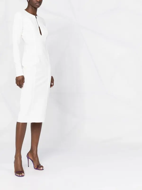 TOM FORD Keyhole Detail Midi Dress