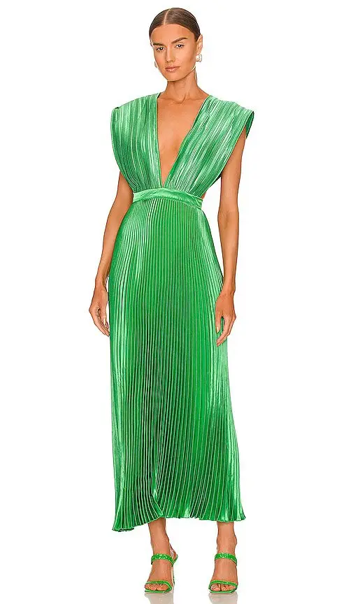 L'IDEE Gala Pleated Midi Dress