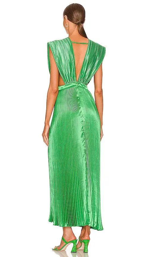 L'IDEE Gala Midi Dress in Green - size 12/L