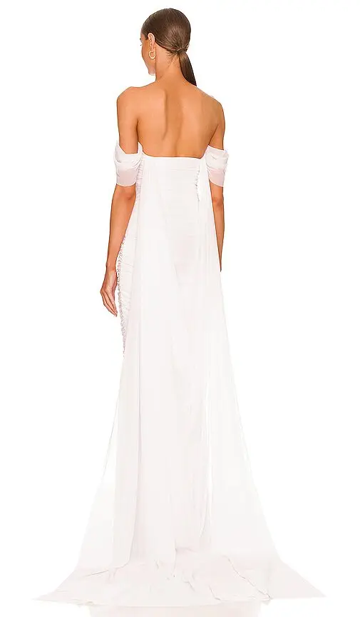 Norma Kamali Walter Fishtail Gown - Snow White