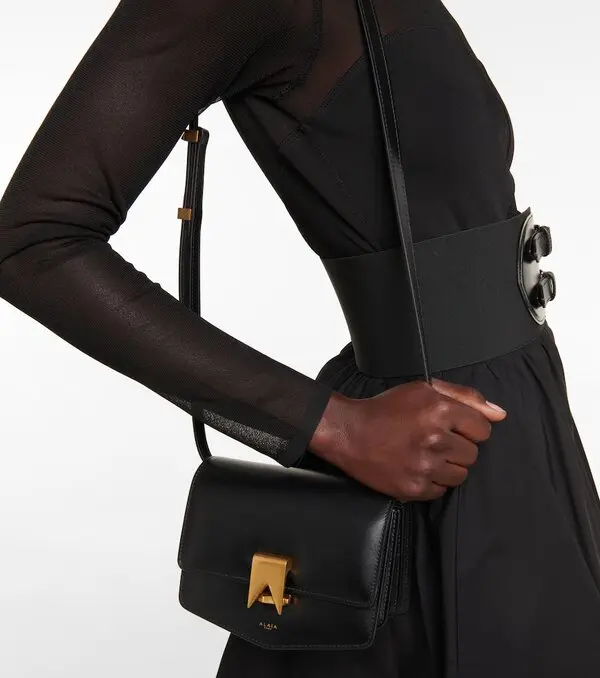 Alaïa Le Papa Small Leather Crossbody Bag - Black