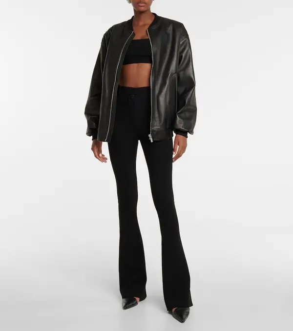 Magda Butrym Leather Bomber Jacket