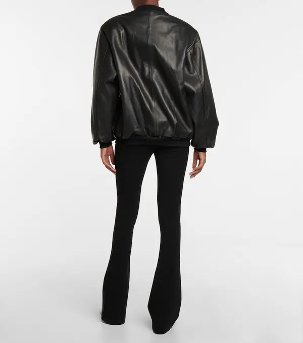 Magda Butrym Leather Bomber Jacket