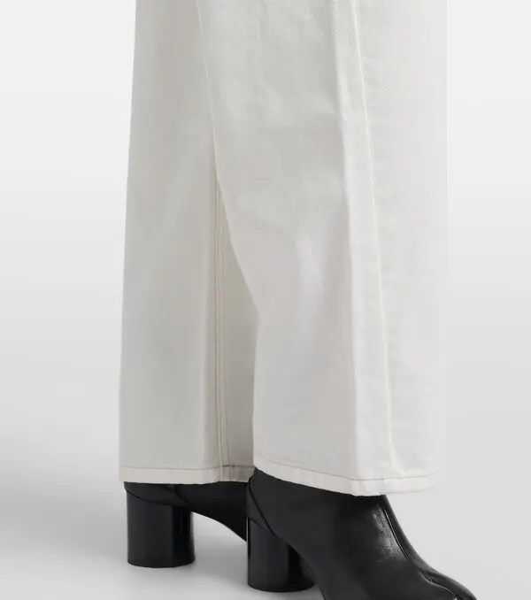 MAISON MARGIELA High-rise Straight Leg Jeans - White