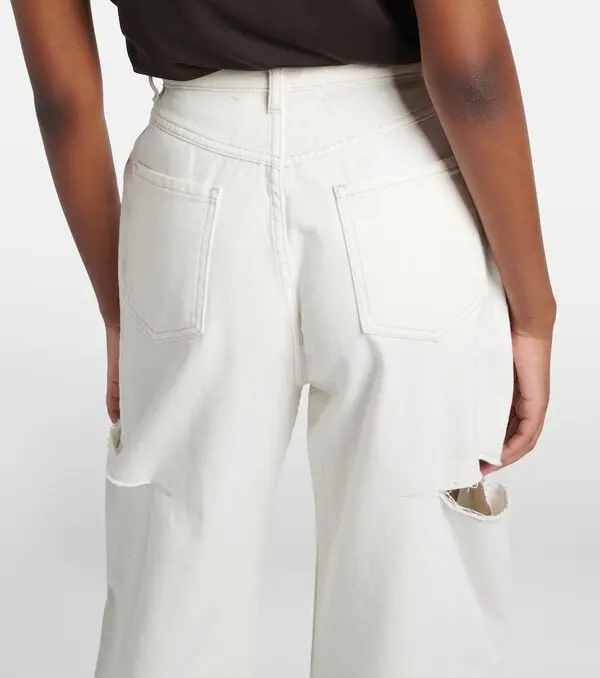 MAISON MARGIELA High-rise Straight Leg Jeans - White