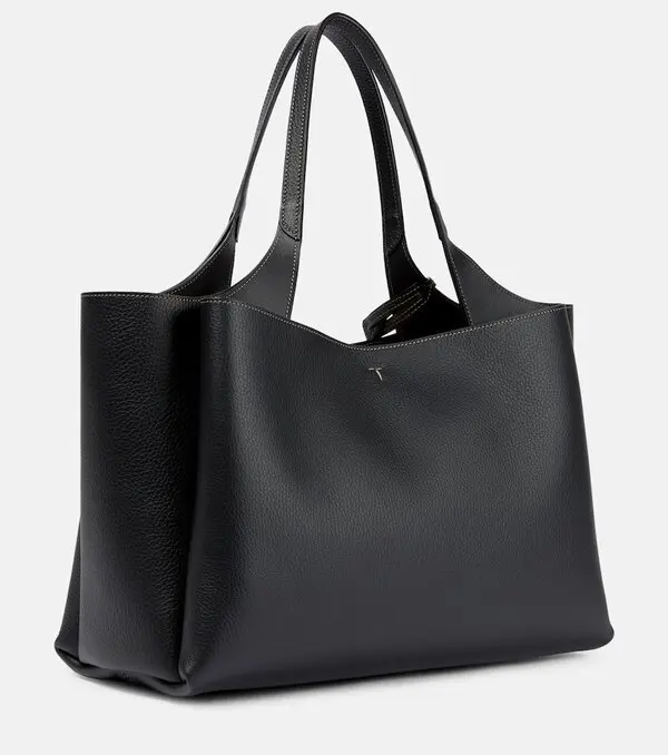 TOD'S Medium Leather Tote Bag - Black
