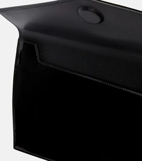 Saint Laurent Uptown Patent Leather Clutch - Black