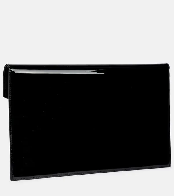 Saint Laurent Uptown Patent Leather Clutch - Black