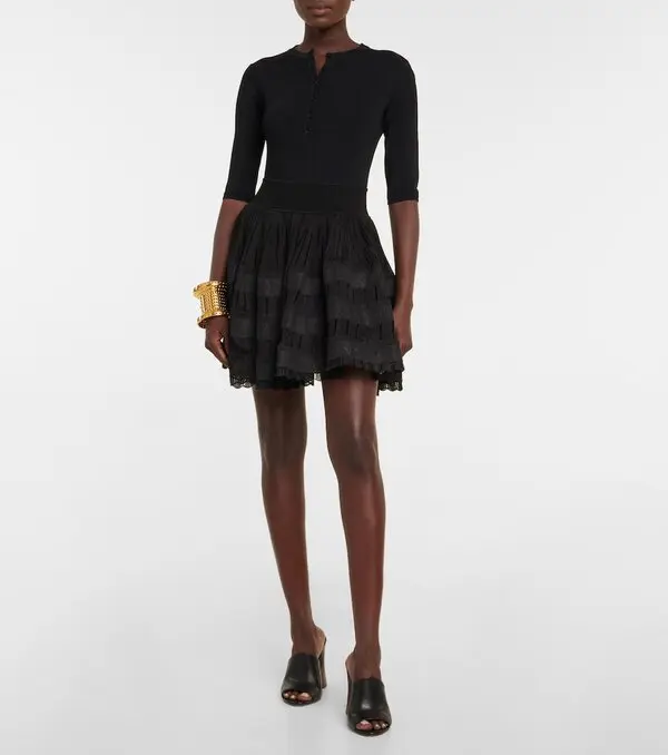 Alaïa Crinoline Mini Skirt - Black