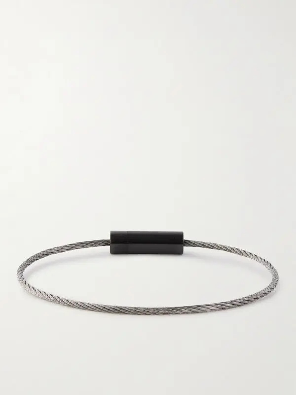Le Gramme 5g Silver-tone Polished-ceramic Bracelet - Black