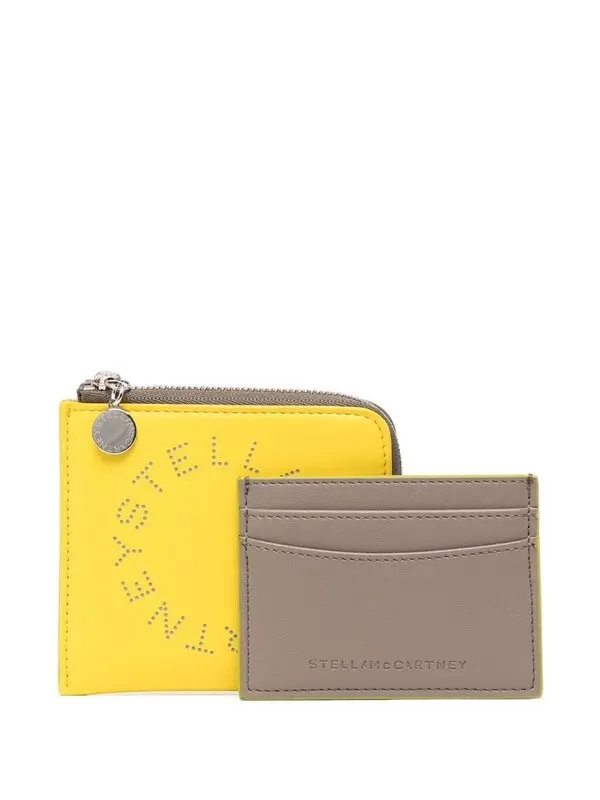 Stella McCartney Perforated-logo Bi-colour Wallet