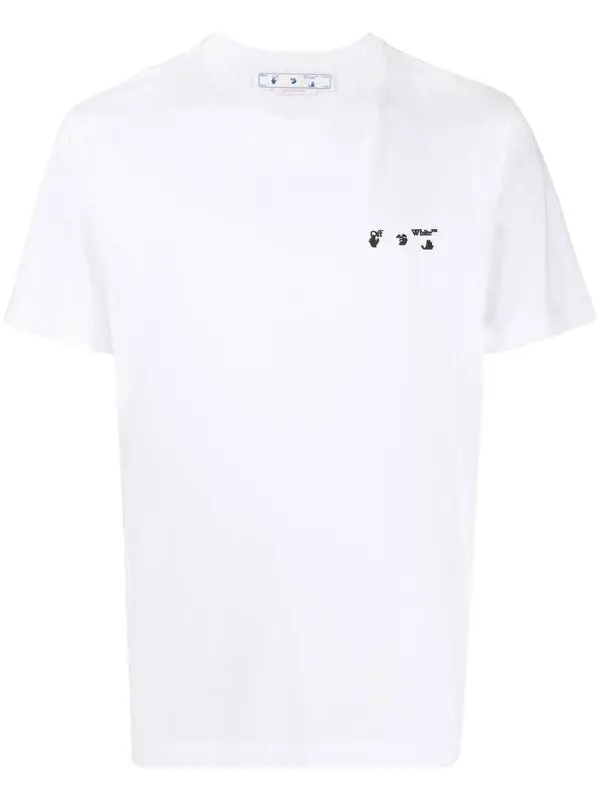 Off-White Ow Logo-print Slim-cut T-shirt - White