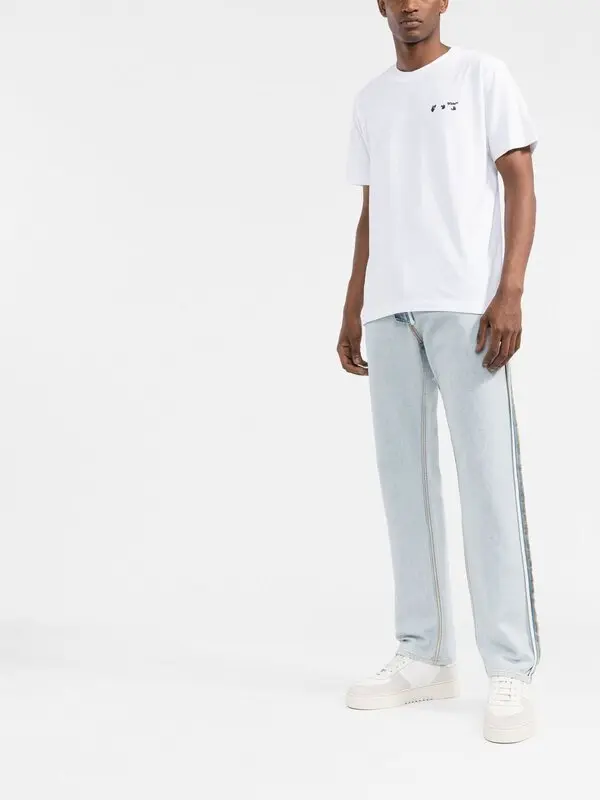 Off-White Ow Logo-print Slim-cut T-shirt