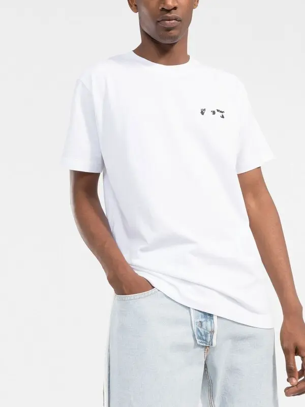 Off-White Ow Logo-print Slim-cut T-shirt