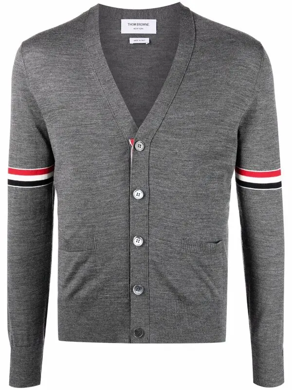 Thom Browne Rwb Striped Cardigan