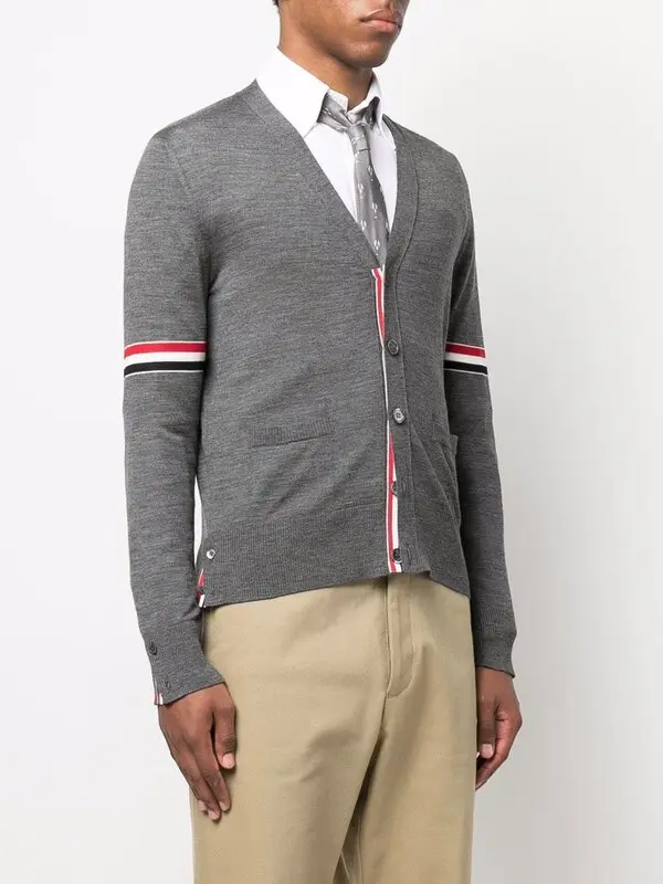Thom Browne Rwb Striped Cardigan