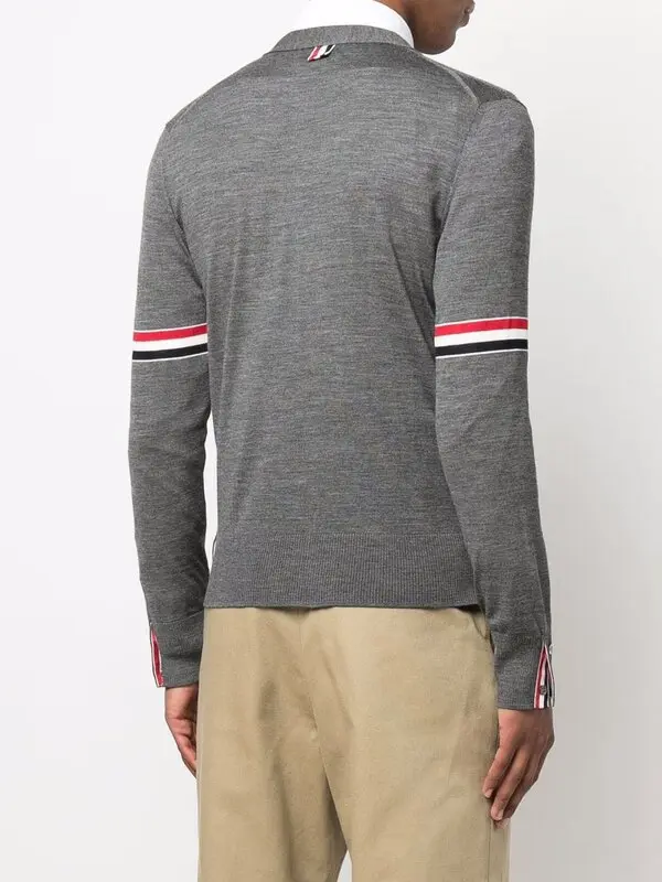 Thom Browne Rwb Striped Cardigan