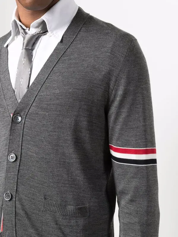 Thom Browne Rwb Striped Cardigan