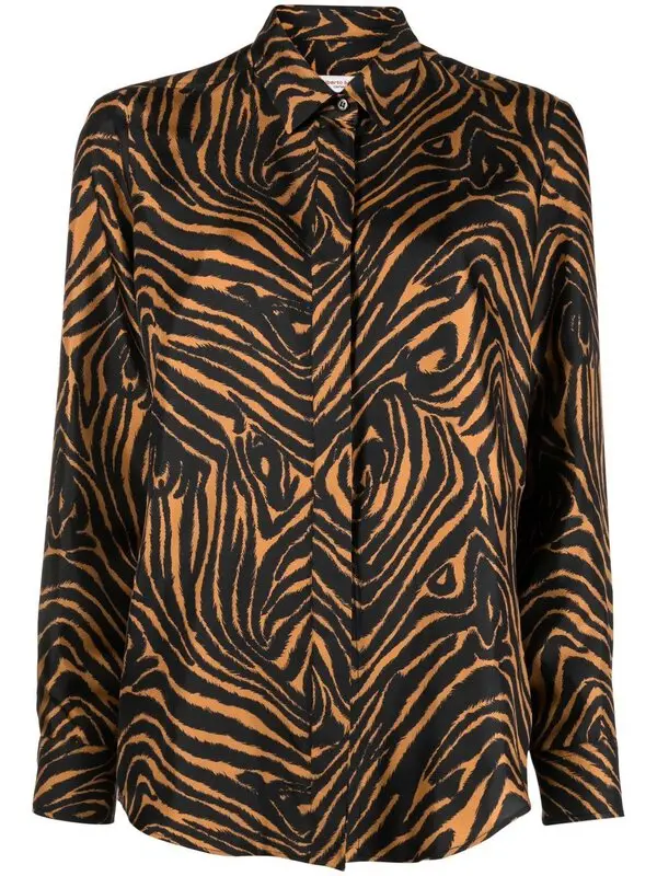 Alberto Biani Zebra-print Silk Shirt