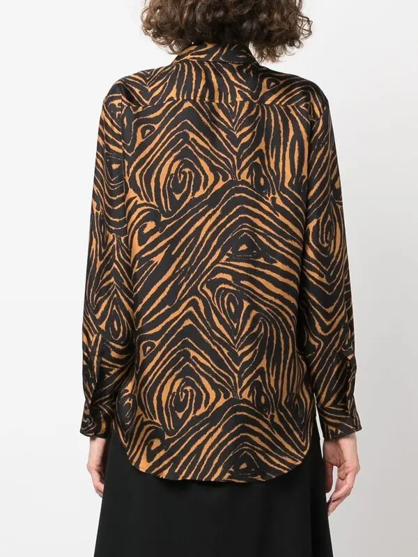 Alberto Biani Zebra-print Silk Shirt