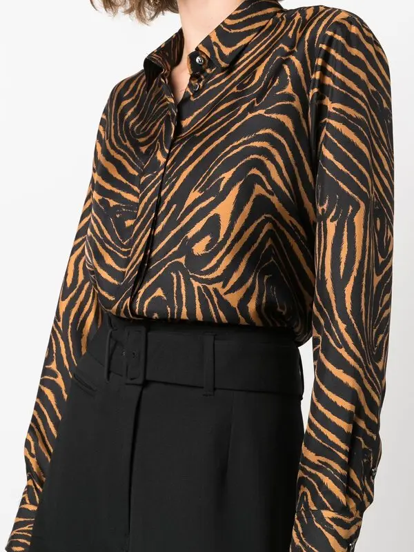 Alberto Biani Zebra-print Silk Shirt