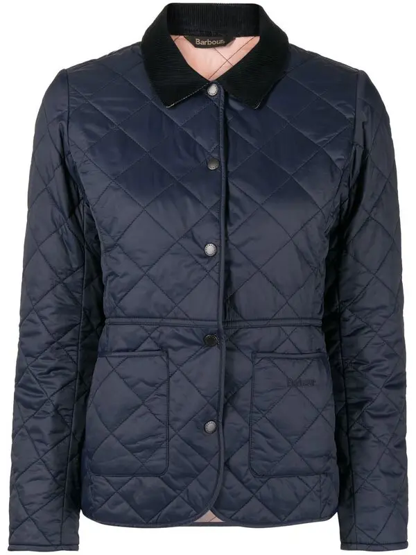 Barbour Quilted Corduroy Collar Jacket - Blue