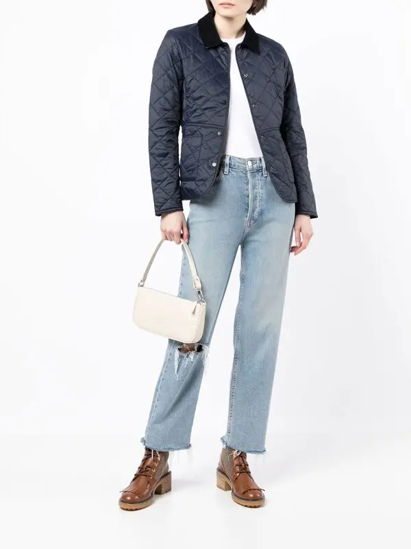 Barbour Quilted Corduroy Collar Jacket - Blue