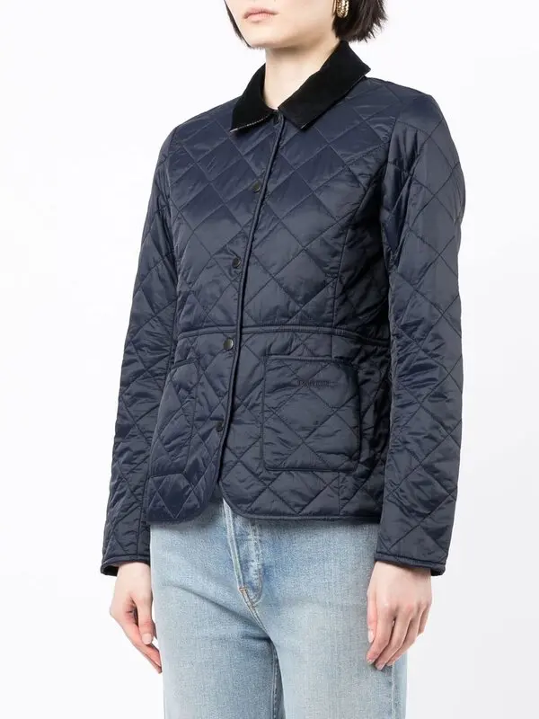 Barbour Quilted Corduroy Collar Jacket - Blue