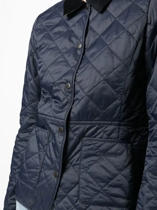 Barbour Quilted Corduroy Collar Jacket - Blue