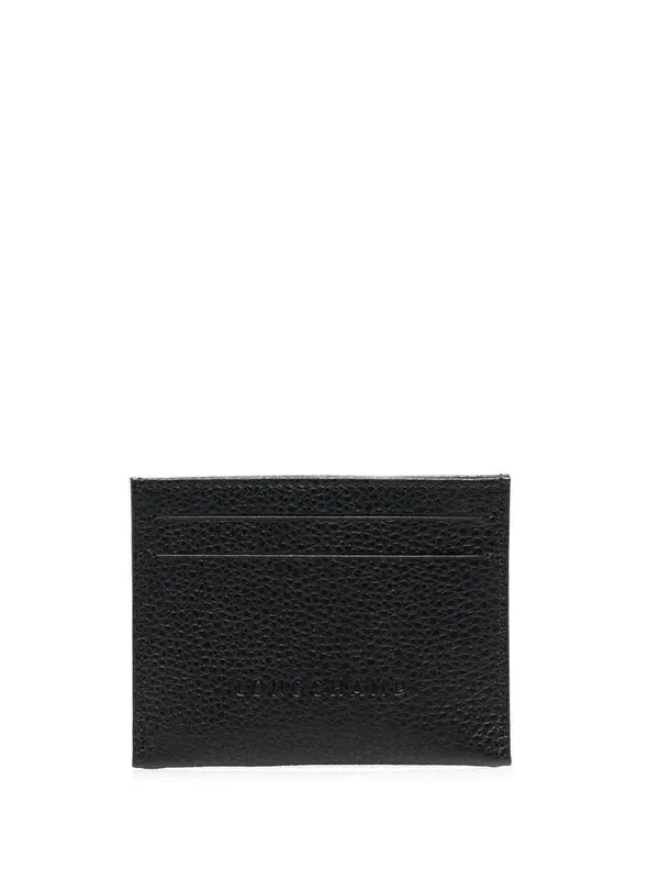 Longchamp Le Foulonné Leather Cardholder - Black
