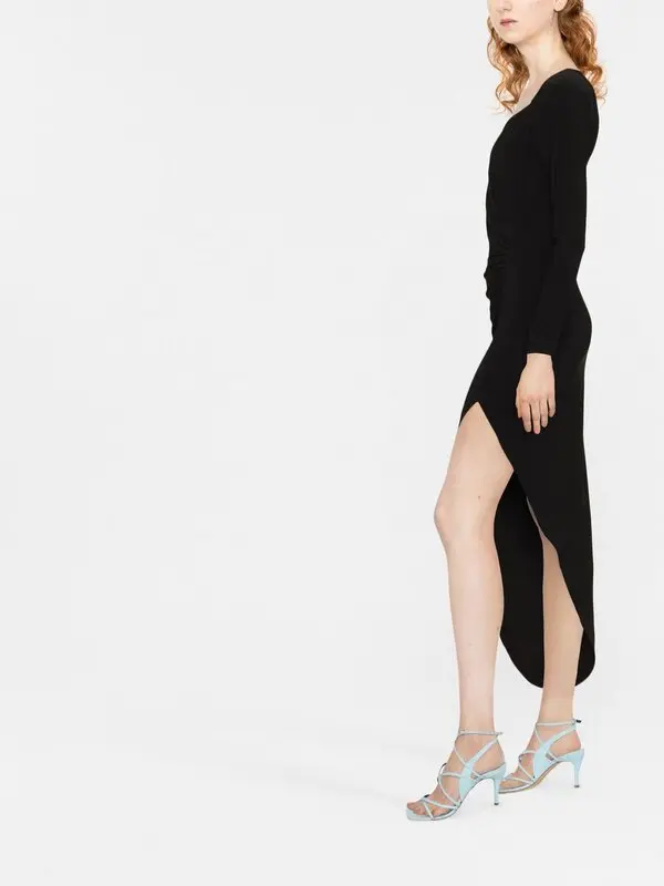 Norma Kamali Long-sleeve Asymmetric-hem Dress