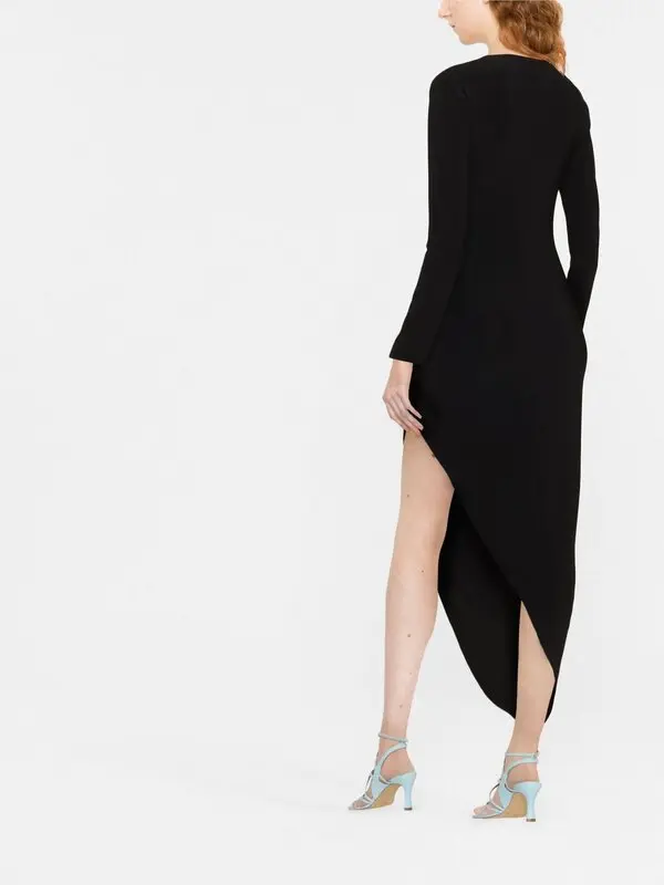 Norma Kamali Long-sleeve Asymmetric-hem Dress