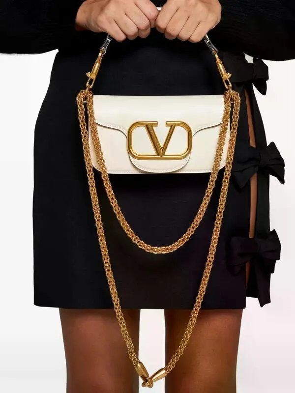 Valentino Garavani Locò Small Shoulder Bag - Neutrals | Editorialist