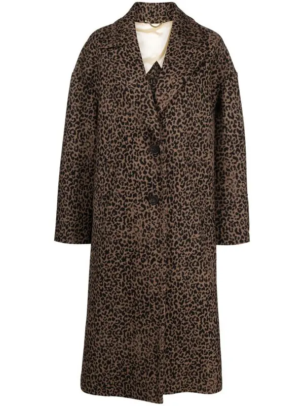 GOLDEN GOOSE Leopard-print Overcoat