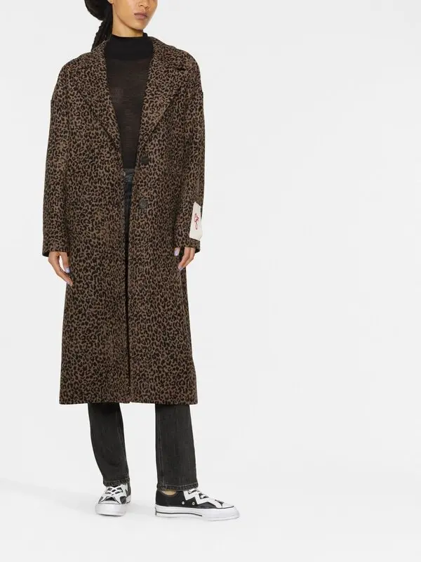 GOLDEN GOOSE Leopard-print Overcoat