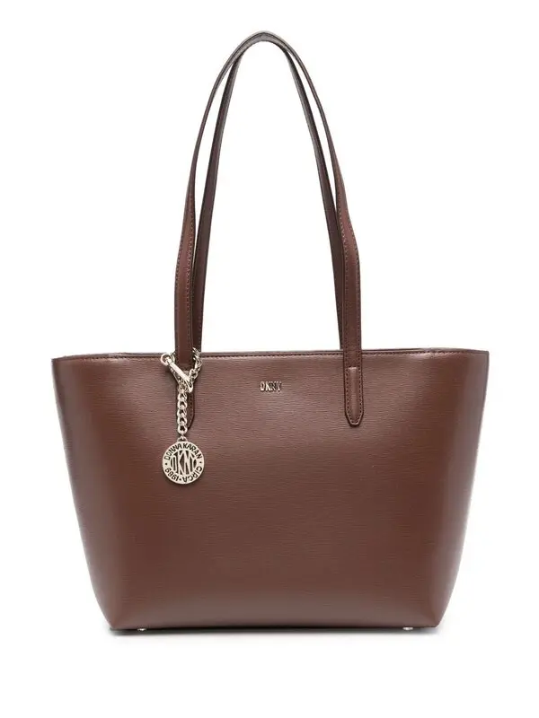 Dkny Logo-plaque Leather Tote Bag