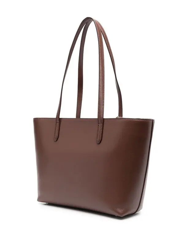 Dkny Logo-plaque Leather Tote Bag