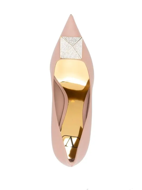 Valentino Garavani 100mm One Stud Embellished Pumps