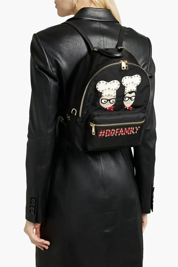 Dolce & Gabbana Appliquéd Shell Backpack