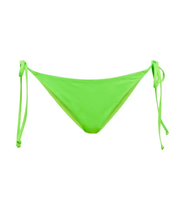 GANNI Self-tie Bikini Bottom - Green