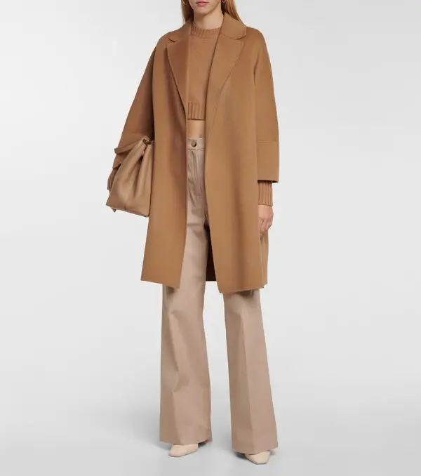 Max Mara Arona Virgin Wool Coat - Beige