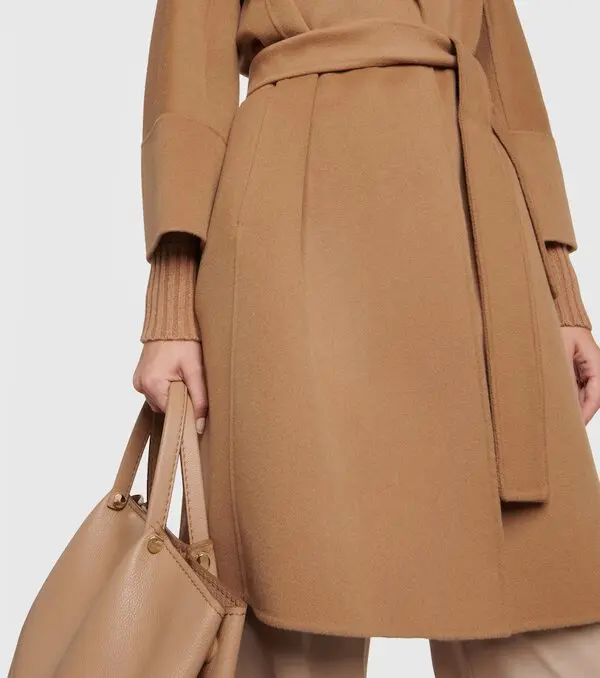 Max Mara Arona Virgin Wool Coat - Beige