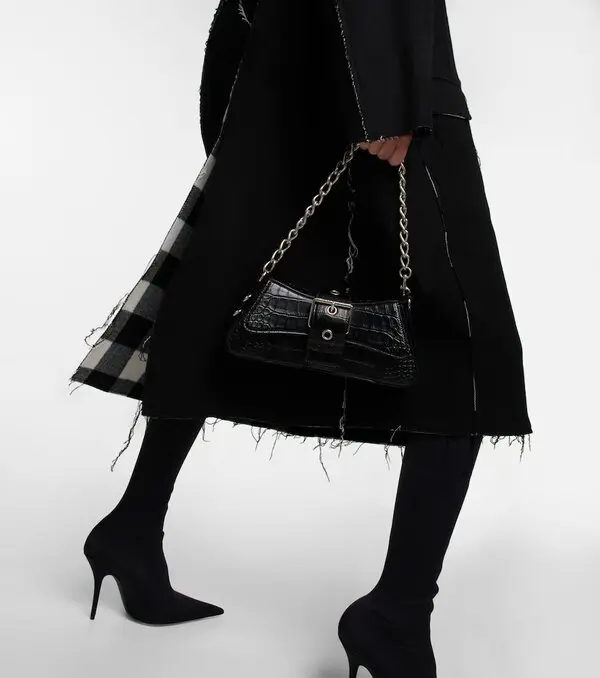 Balenciaga Distressed Wool-blend Coat