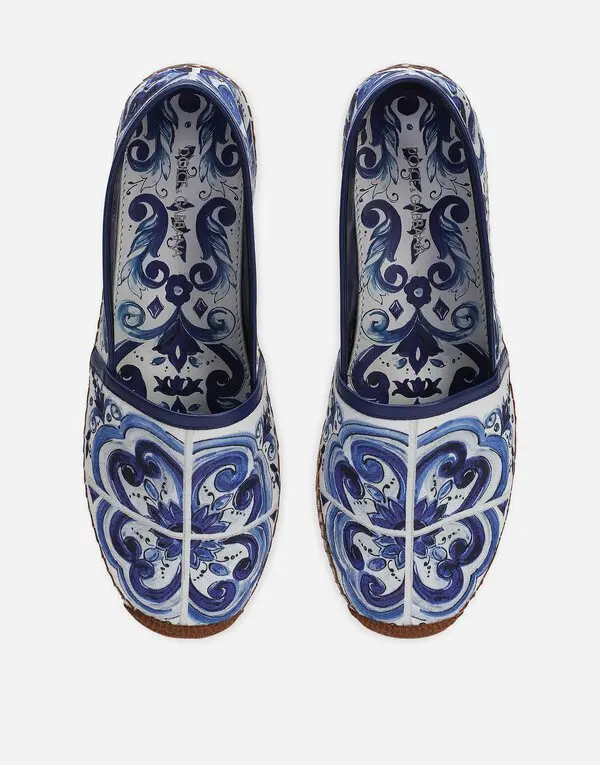 Dolce & Gabbana Printed Brocade Espadrilles